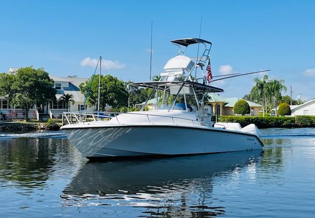 1999 Venture 34 Walkaround with Tower Walkaround for sale - YachtWorld