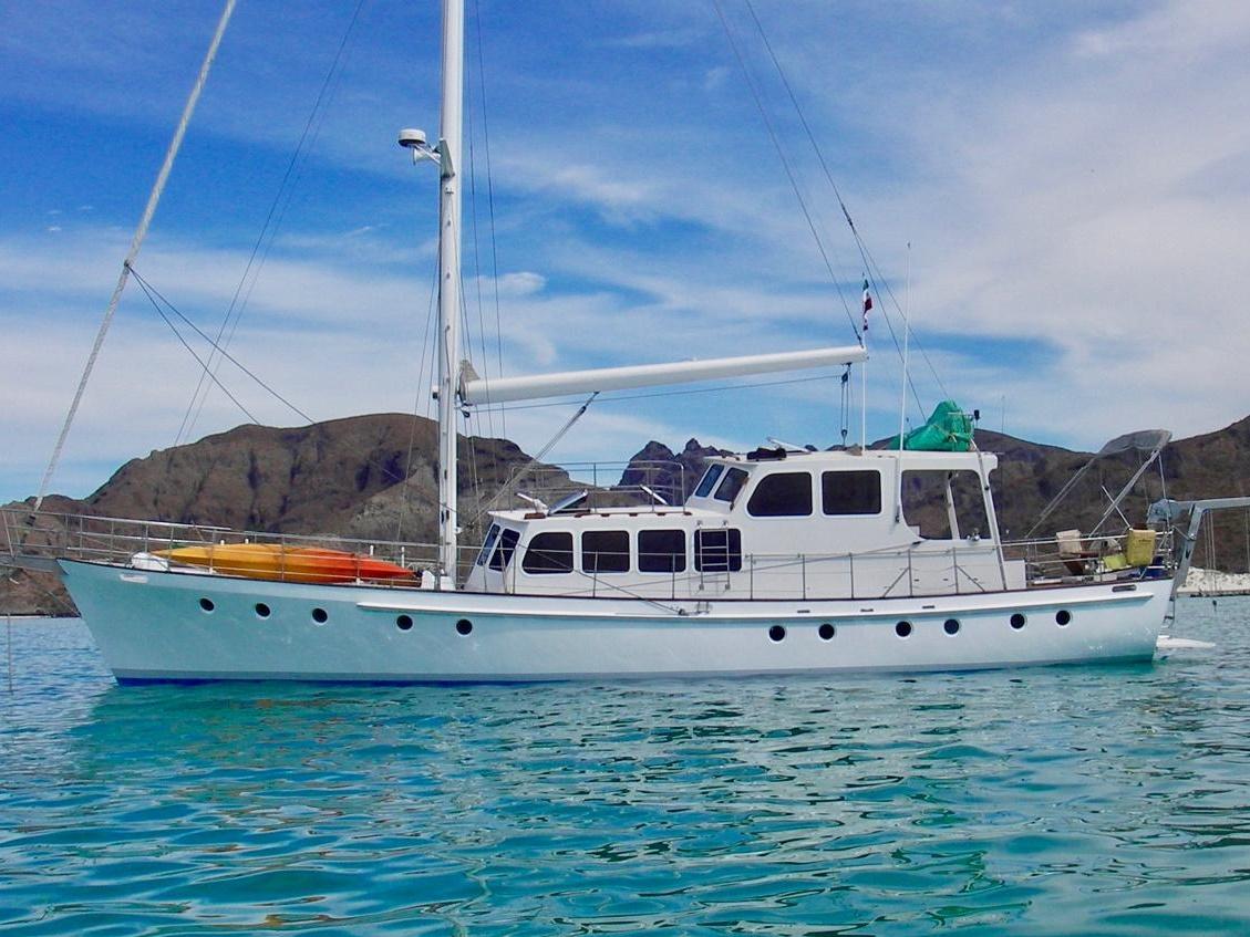 1991 Custom Centre Cockpit Pilot House Steel Cutter Motorsailer 70 ft ...