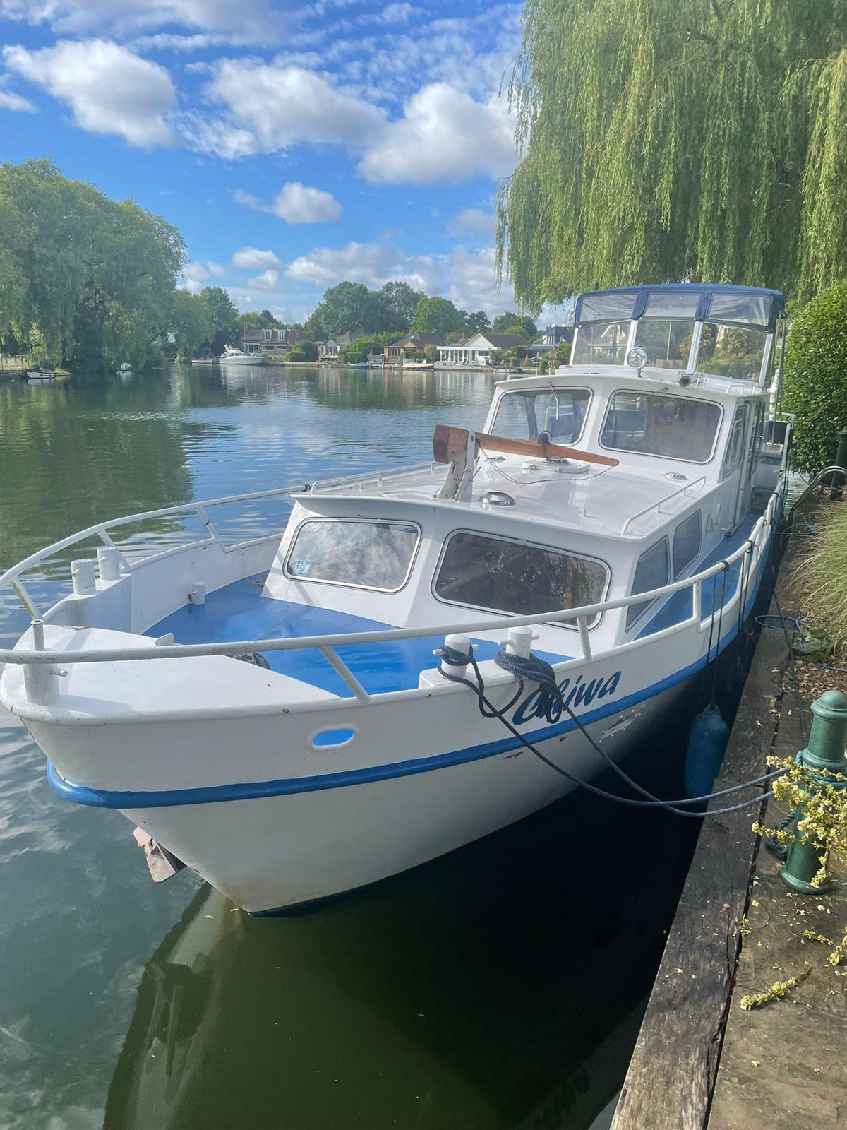 1974 De Ruiter 11.6m Dutch Steel Motor Cruiser Canal and River Cruiser ...