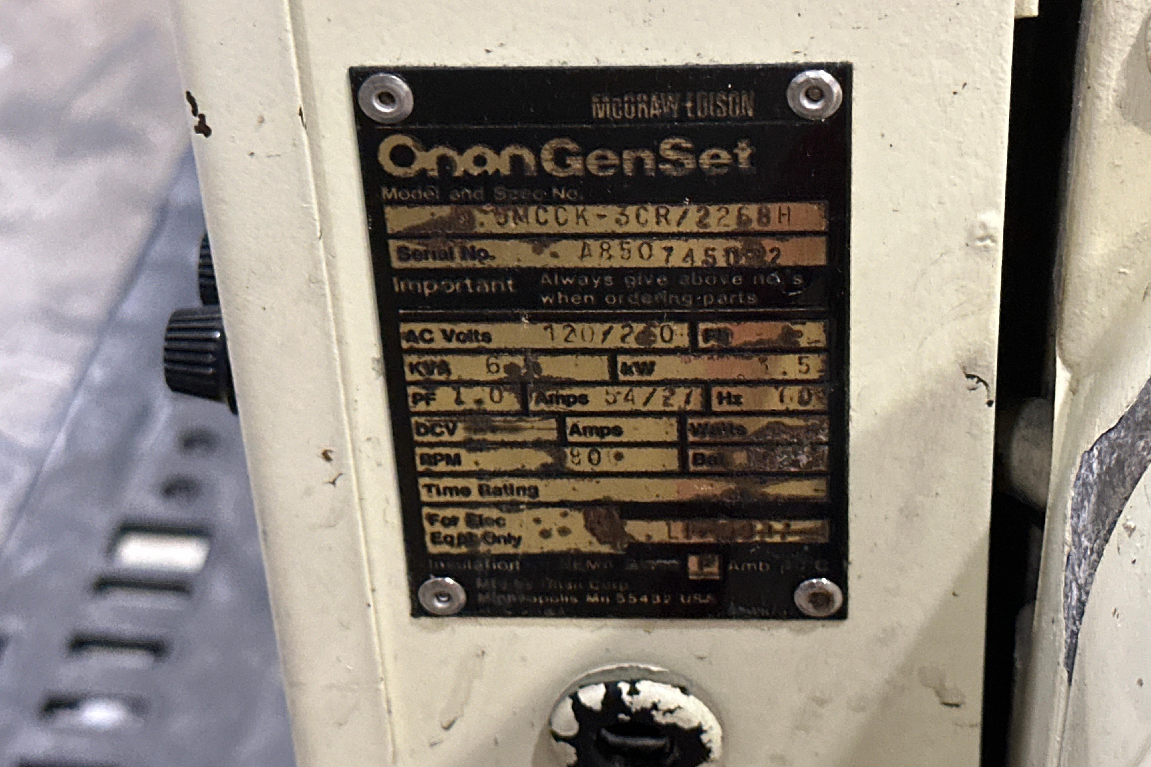 Used 1985 onan 6.5 Marine Gen Set, Hayden Island, Or - 97217 - Boat Trader